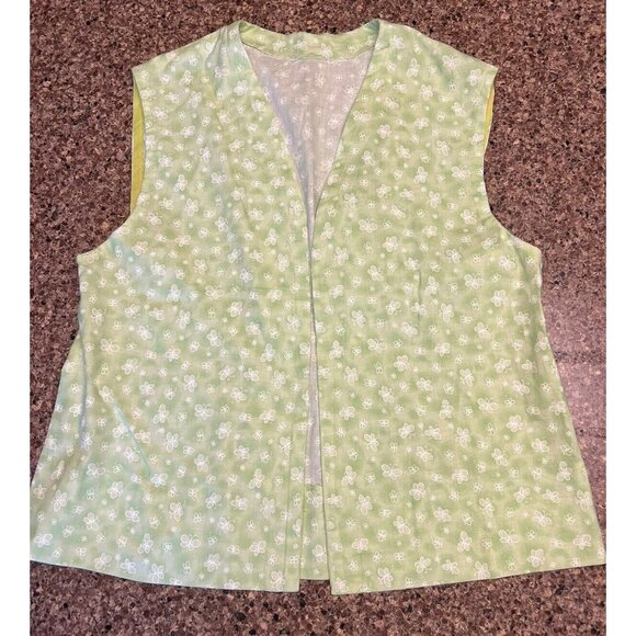 Unbranded | Other | Vintage Smock Vest Green And White Butterflies ...